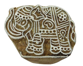 Elephant Wooden Block Stamp, Hand-carved Indian Motif - Etsy