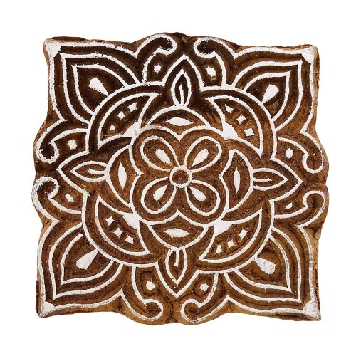 Hand Carved Wooden Block Leaf Pattern Printing Block Wooden - Etsy