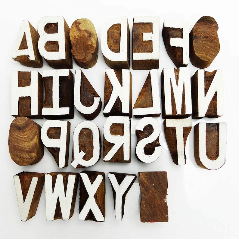 Alphabet Pattern Printing Block Handcrafted Wooden Block - Etsy