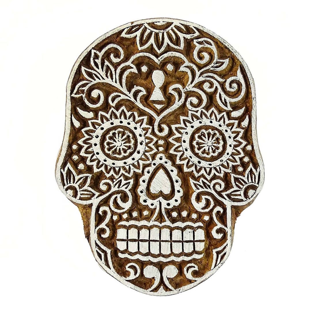 Indian Art Wood Craft, Skeleton Designe Wooden Printing Blocks, Fabric ...