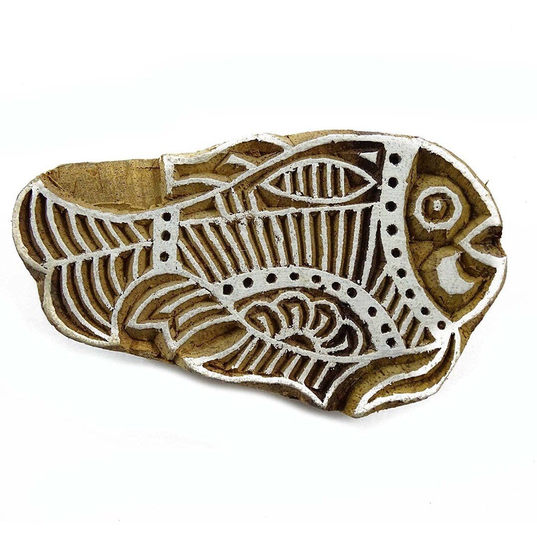 Traditional Fish Wooden Printing Block Handmade Stamp - Etsy