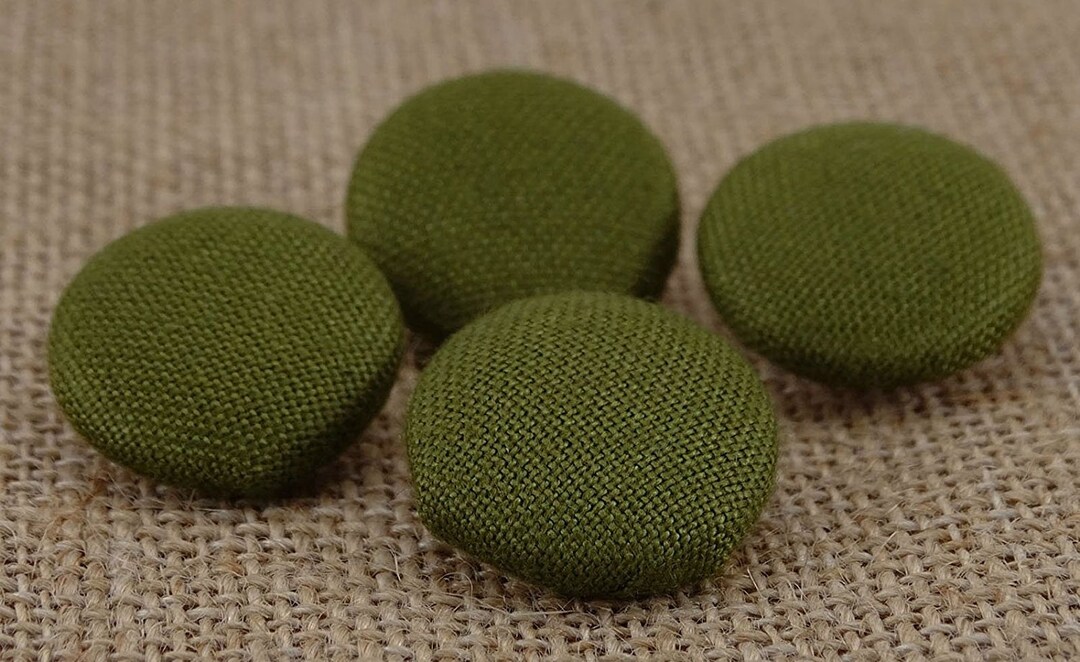 2 Holes Buttons Decorative Round Shape Rayon Fabric Covered - Etsy