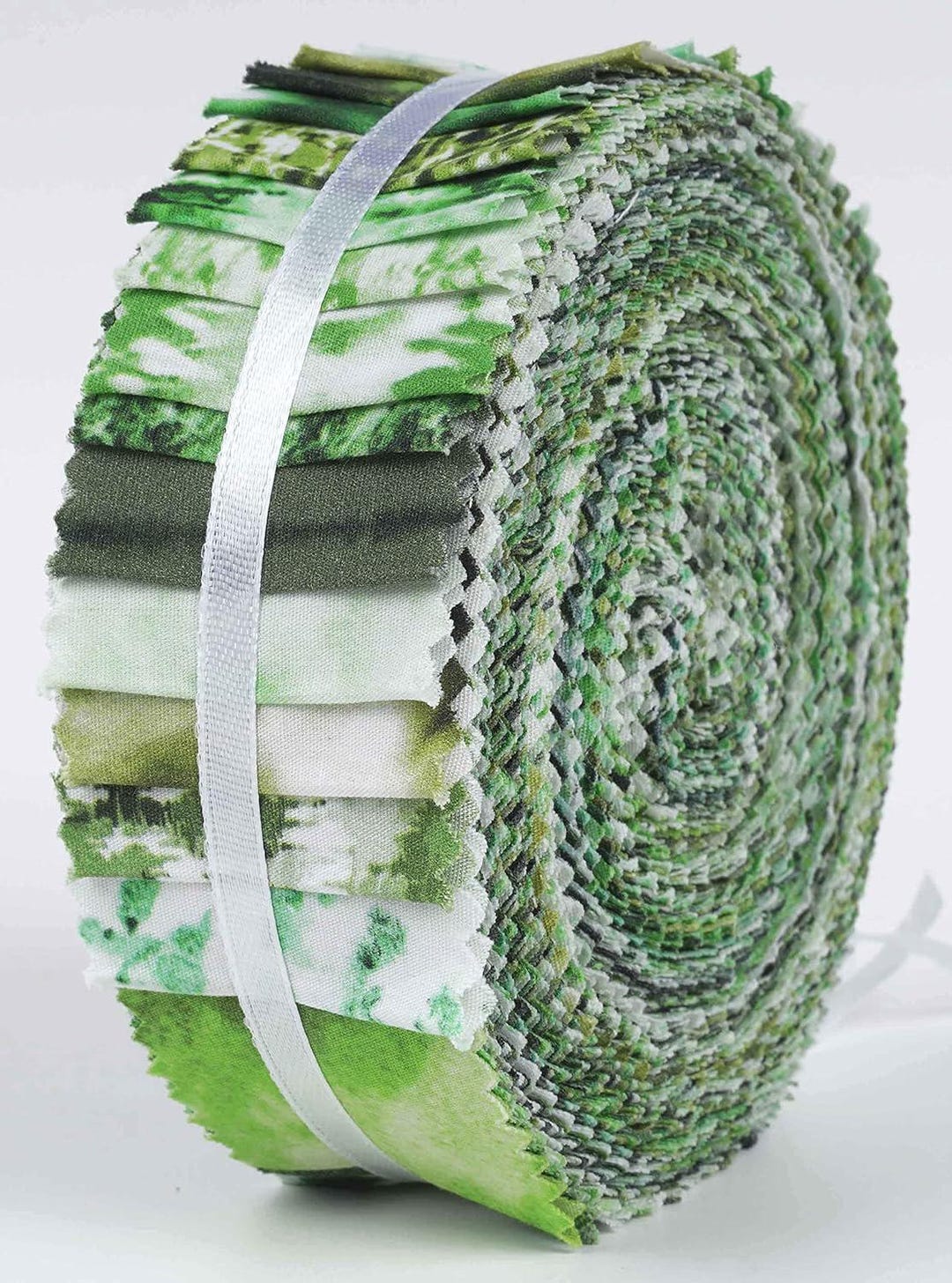 Green Tie Dye Fabric Strips – 40pcs Cotton Jelly Rolls for Quilting - Etsy