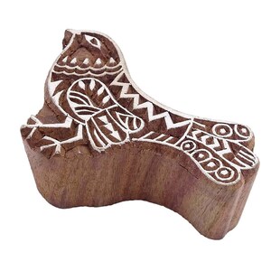 Wooden Printing Block, Indian Traditional Art, Bird Design Wooden ...