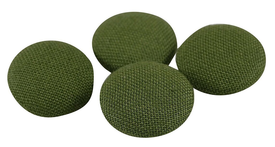 2 Holes Buttons Decorative Round Shape Rayon Fabric Covered - Etsy