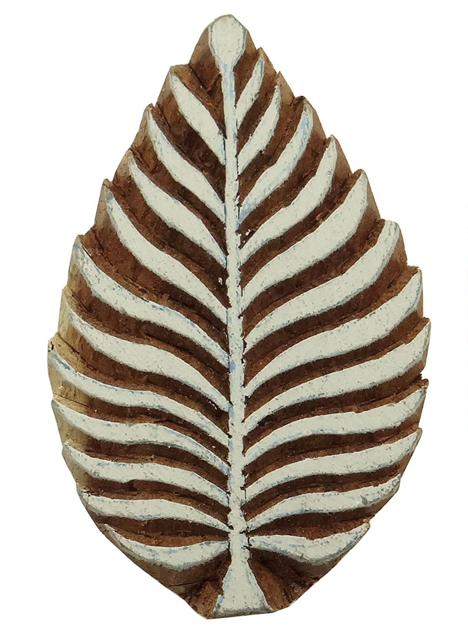 Hand Carved Wooden Block Leaf Pattern Printing Block Wooden - Etsy