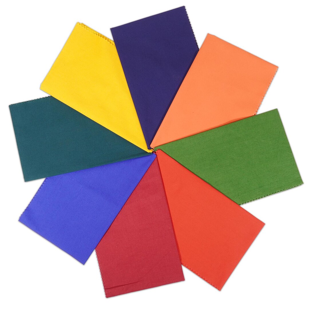 Cotton Fabric Fat Quarters, Solid Colors, Quilting Supplies, 8 Pcs (18 ...