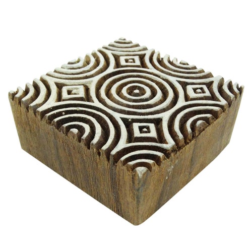 Lotus Pattern Wooden Printing Block Hand Carved Wooden Block - Etsy