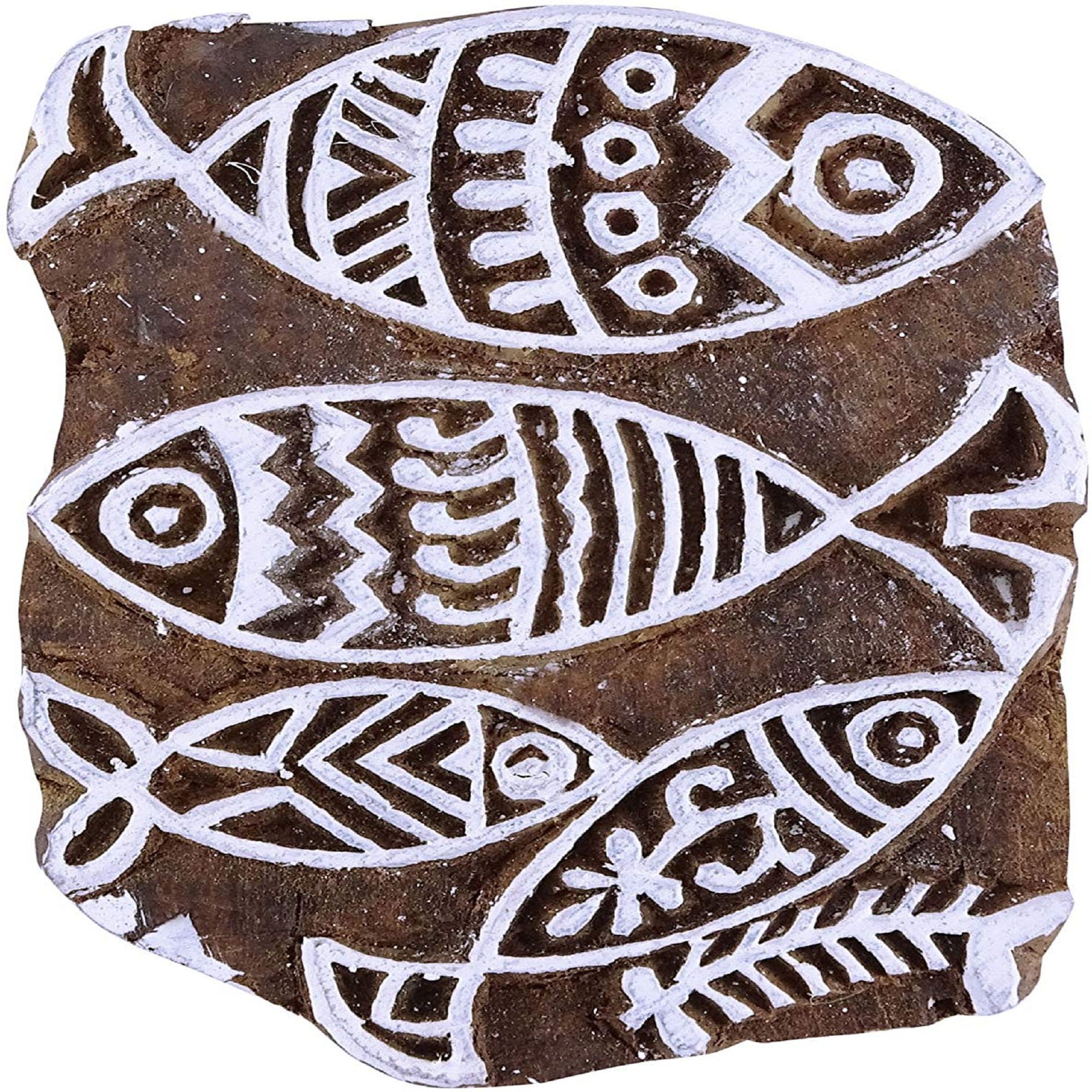 Hand Carved Wooden Printing Block, Fish Design Fabric Stamp - Etsy