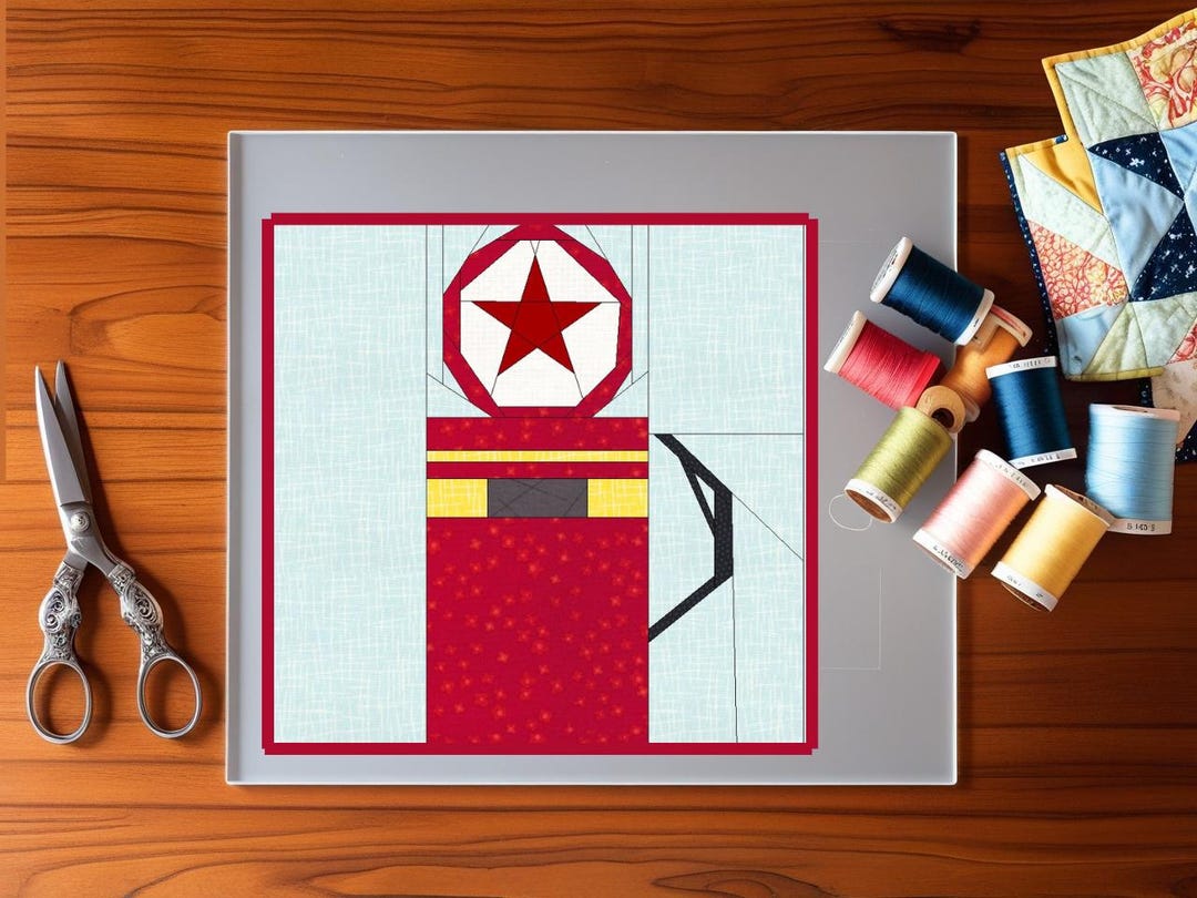 Printable FPP Pattern for 12x12 Inch Quilt Block Fuel Pump - Etsy