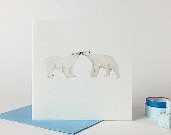 Polar Bear Card - Etsy