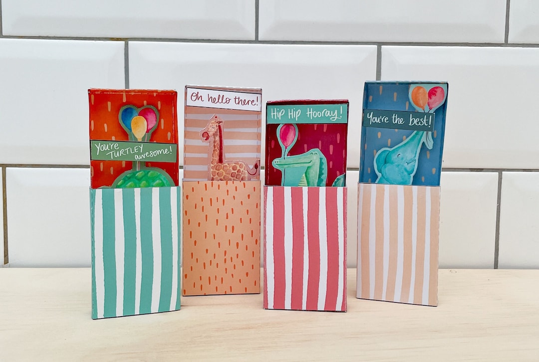 Matchbox Paper Craft Kits for Kids - 4 Animal Designs - Etsy