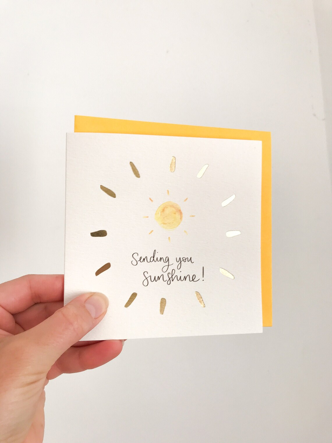 Sending You Sunshine Card. Thank You Sunshine Positive Card | Etsy