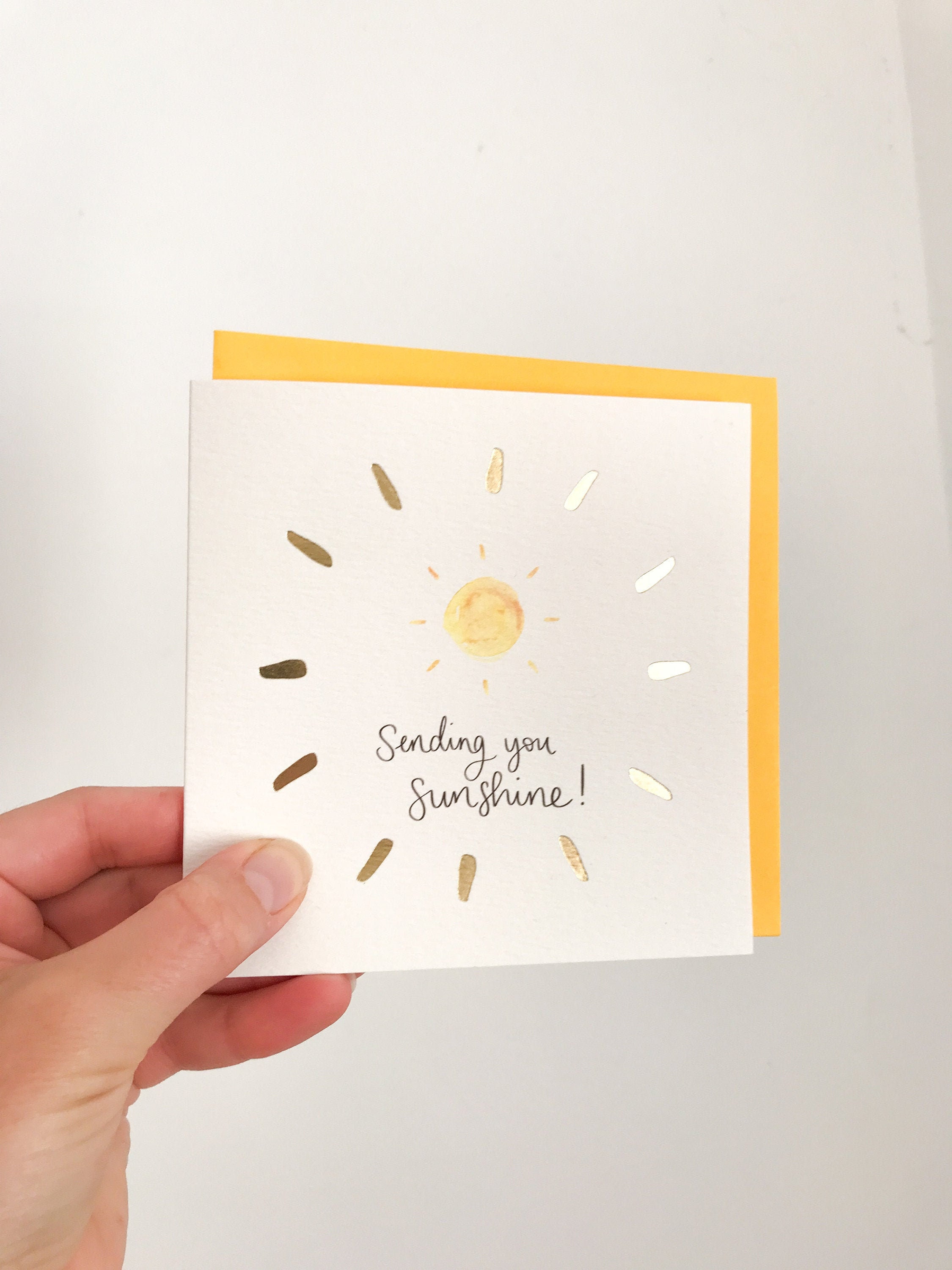 Sending You Sunshine Card. Thank You Sunshine Positive Card | Etsy