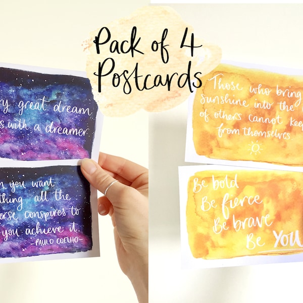 Motivational Postcards - Etsy UK