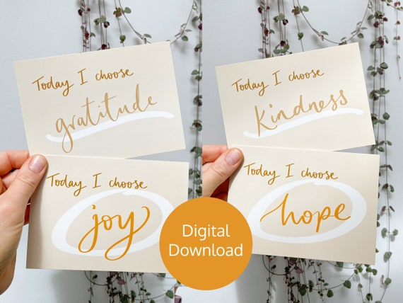 4 Affirmation Card Digital Download Positive Postcards by - Etsy