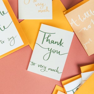 Mini Thank You Notecards Set - Greeting Card Bundle by Sunshine for ...