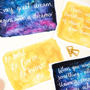 Positive Affirmation Postcards: Inspirational Quote Cards, Set of 4 ...