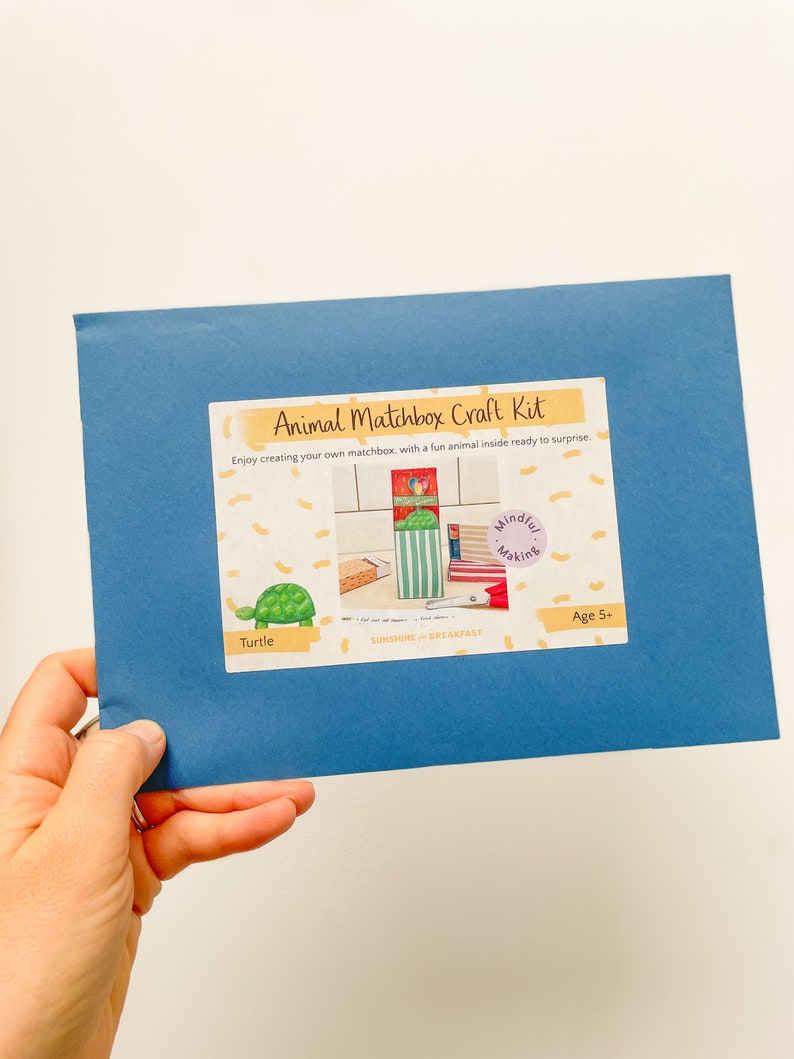 Matchbox Paper Craft Kit for Kids - Turtle - Etsy