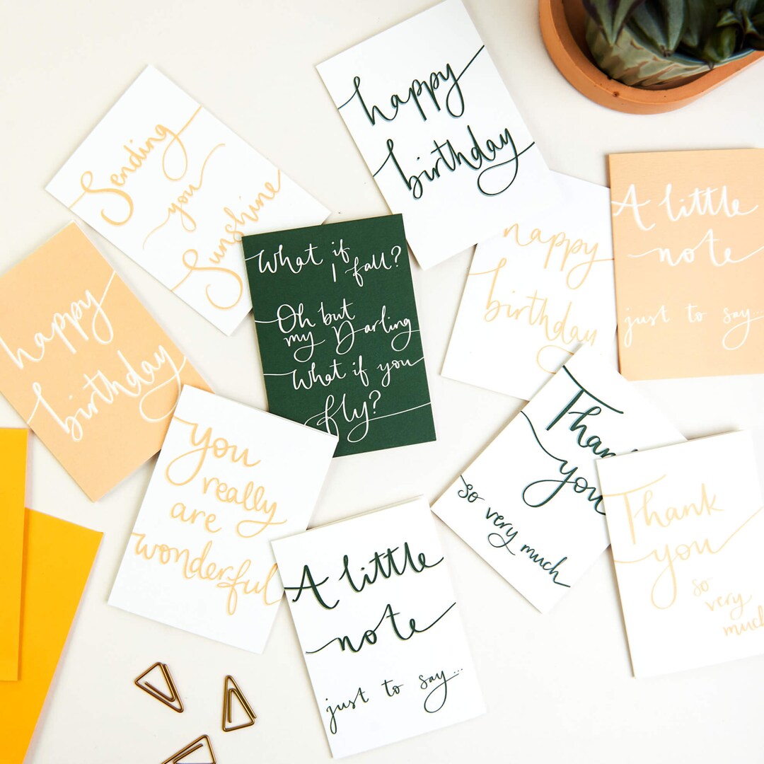 10 Mini Notecards - Greeting Card Bundle by Sunshine for Breakfast - Etsy