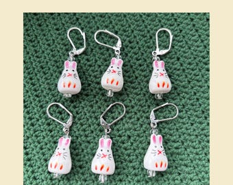 Cute Bunny Rabbit Stitch Markers Set of 4 Knitting Crochet Stitch ...
