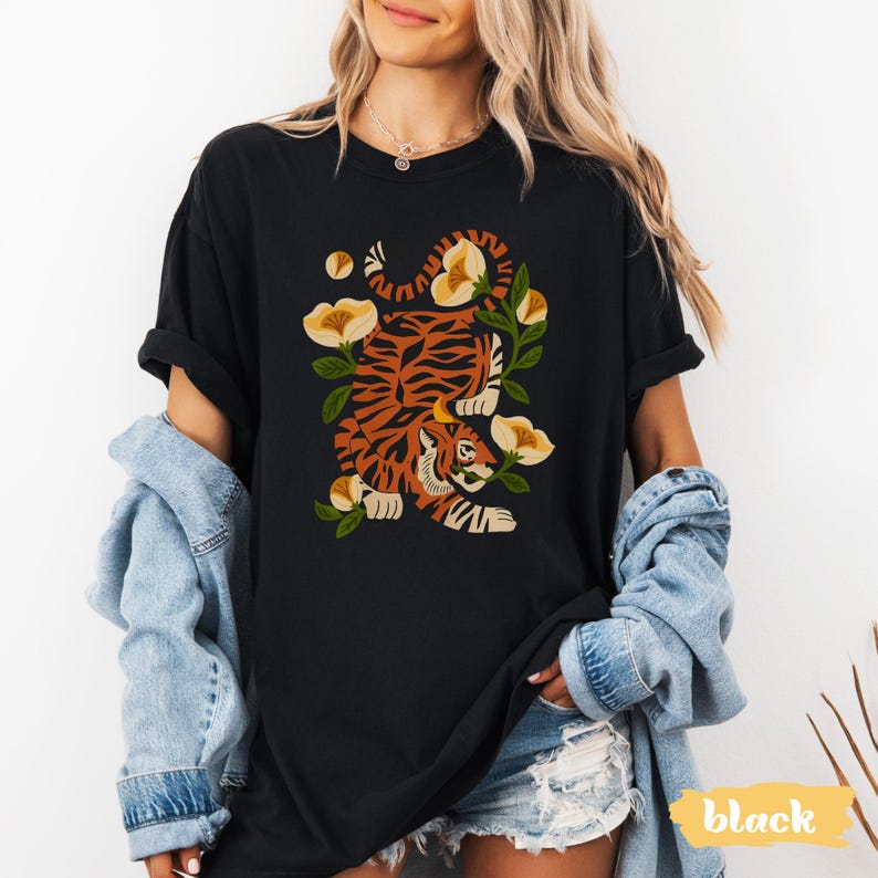 Comfort Colors® Vintage Tiger Tee Retro Tiger T-shirt 90s Animal Gift ...