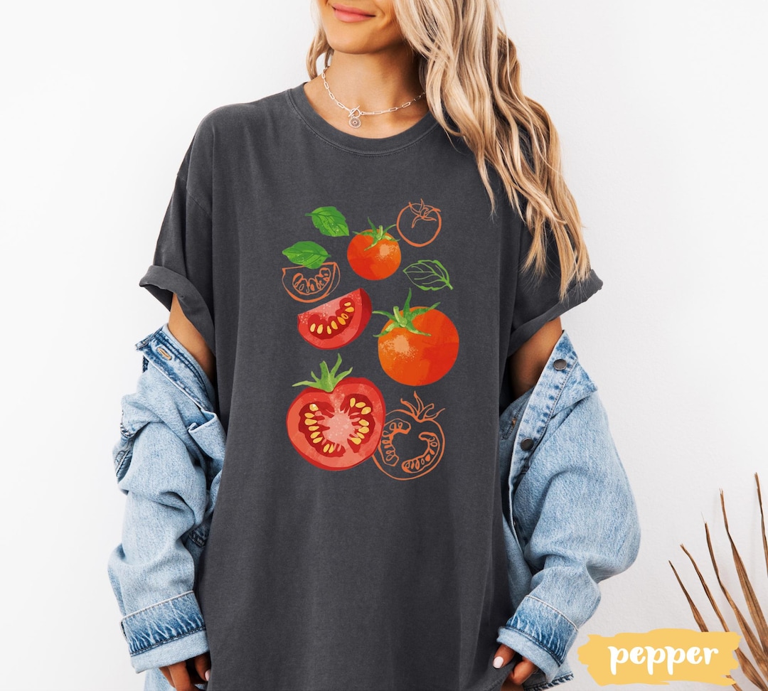 Tomato Shirt, Tomato Girl Summer, Graphic Tee, Gardening Gift, Vintage ...