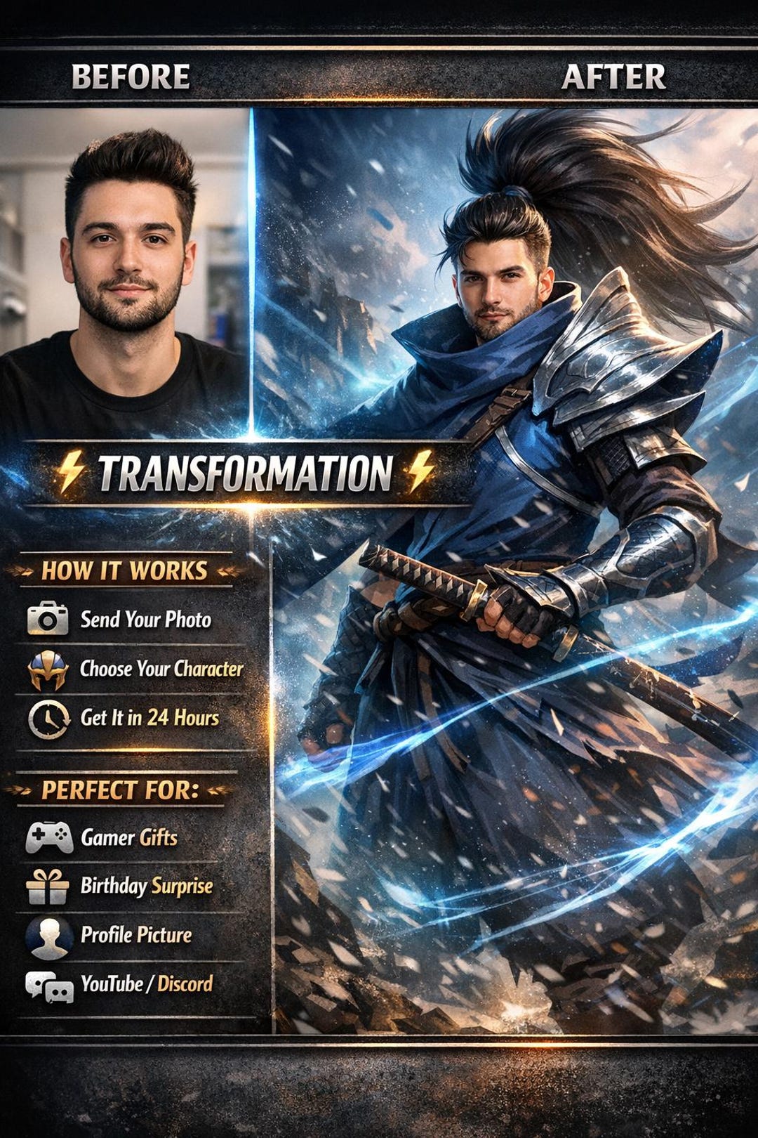 League of Legends Portrait | Custom Lol Character Avatar | Gamer Gift ...