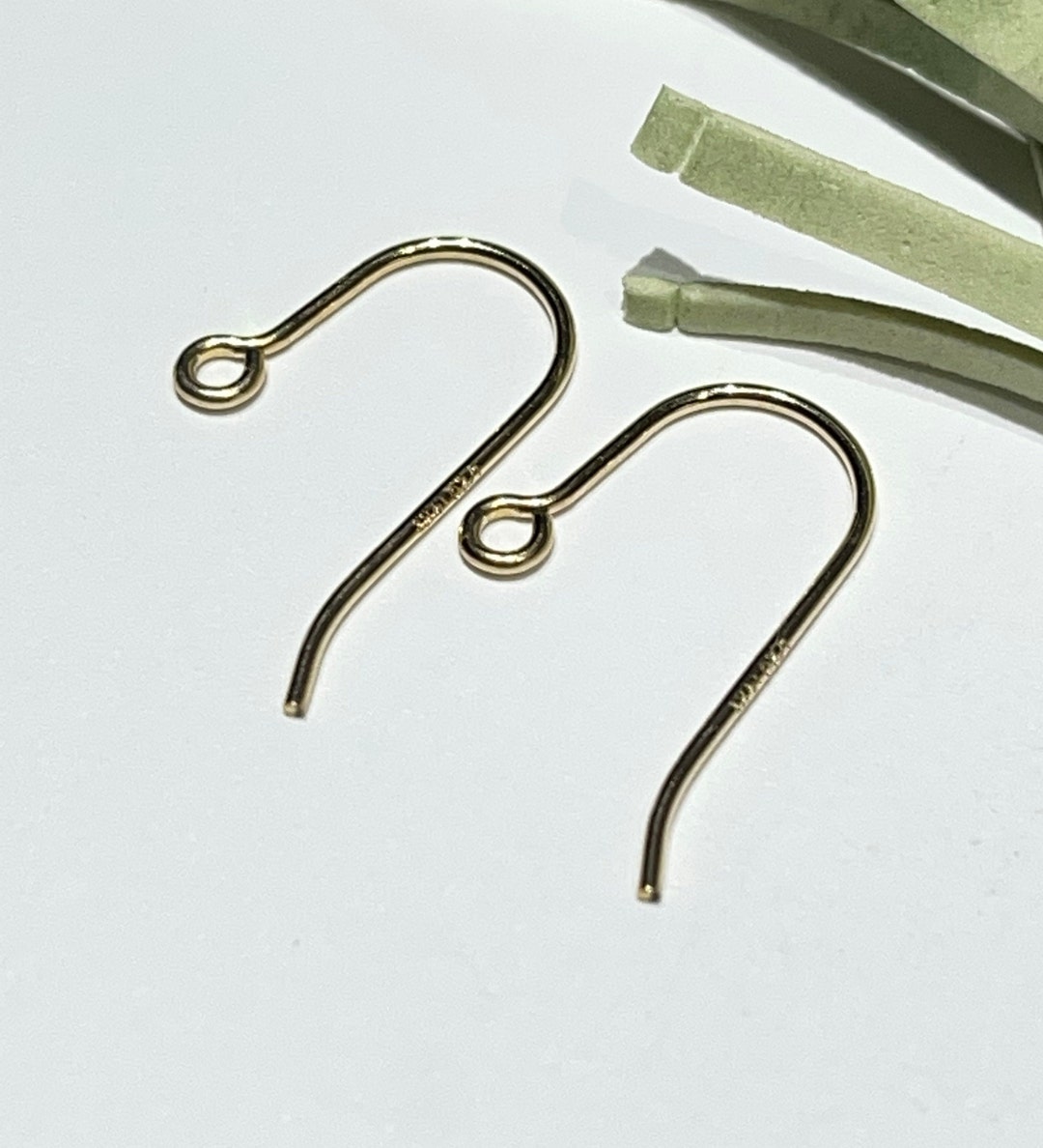 3 Pair 14KGF Micro Ear Wires With Open Loop-french Hook Ear Wires ...