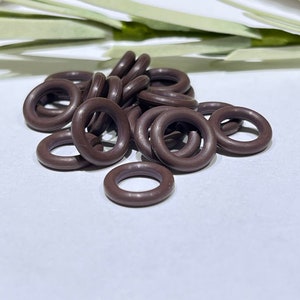25 Piece - 10mm OD Dark Brown Rubber Rings-brown Rubber O Rings-for Use ...