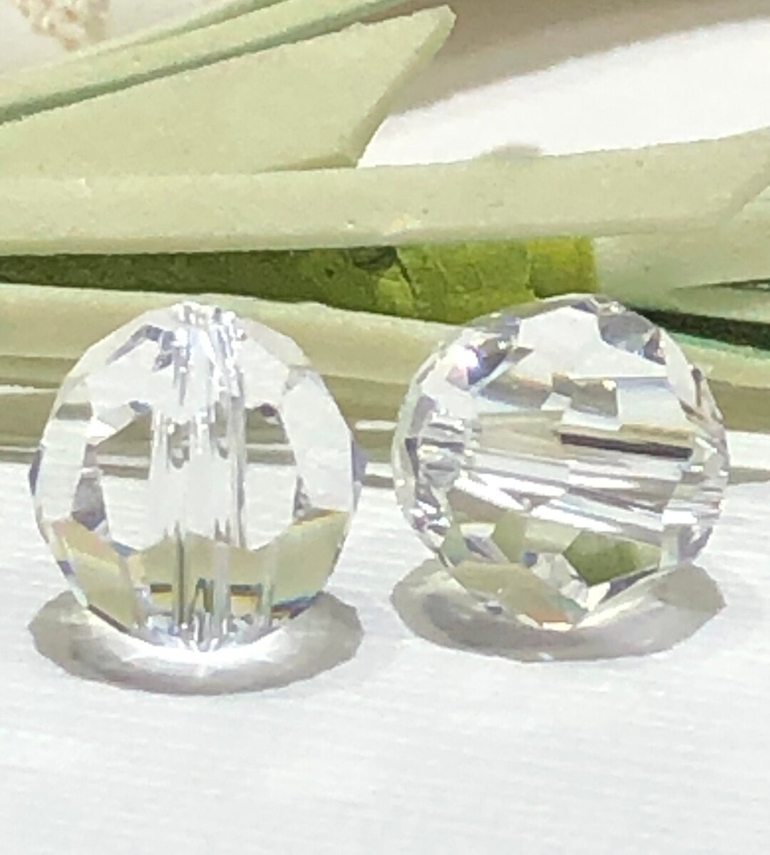 6 Piece - 8mm Clear Crystal-round Series 5000-genuine Swarovski Crystal ...
