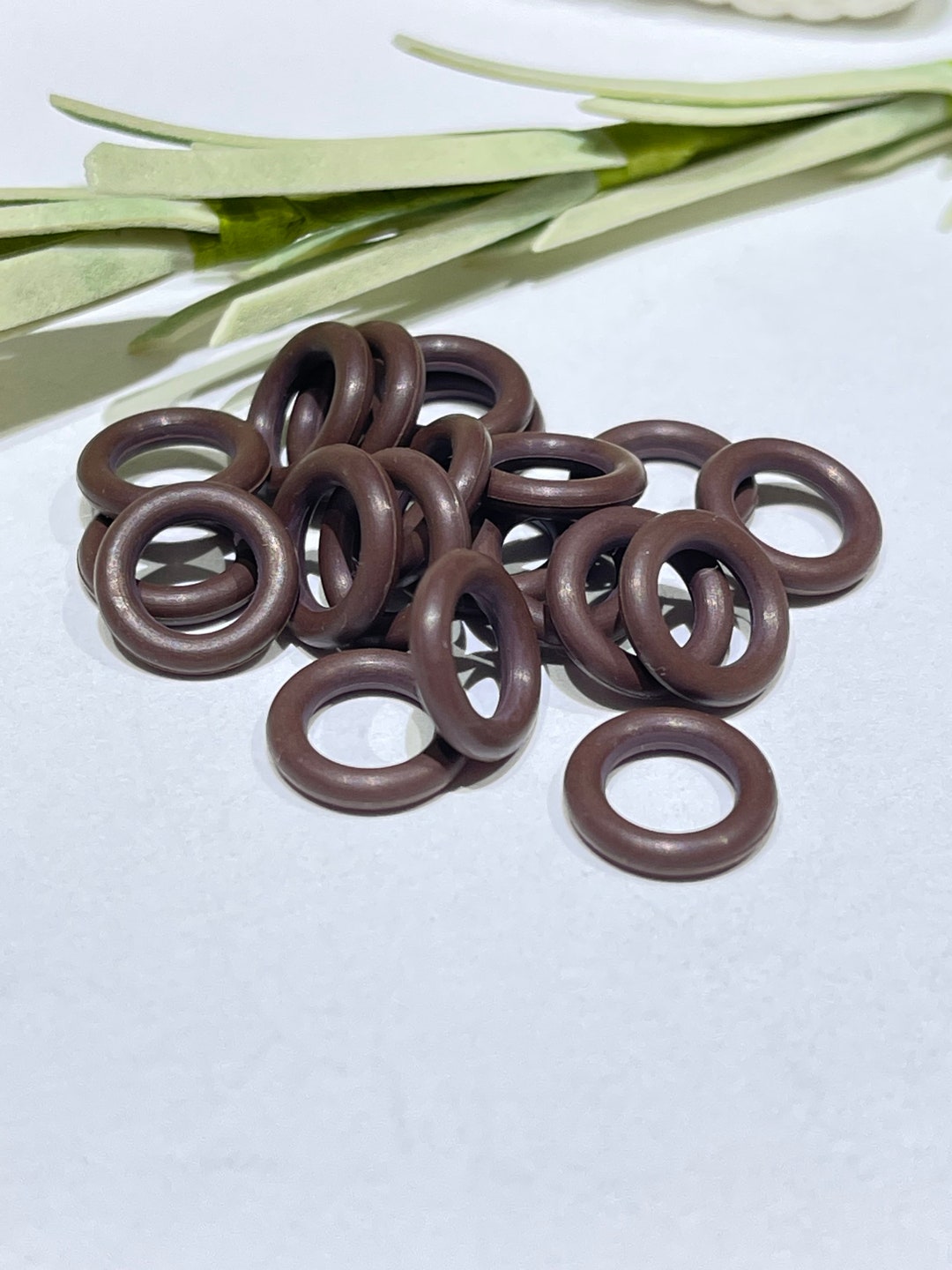 25 Piece - 10mm OD Dark Brown Rubber Rings-brown Rubber O Rings-for Use ...