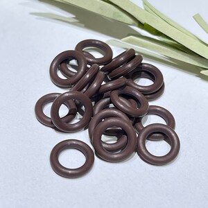 25 Piece - 10mm OD Dark Brown Rubber Rings-brown Rubber O Rings-for Use ...