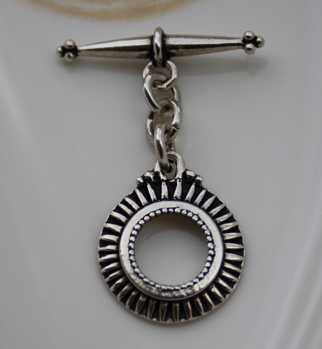 1 Clasp - 18mm Toggle Clasp-tierra Cast Antiqued Silver Plated Pewter ...