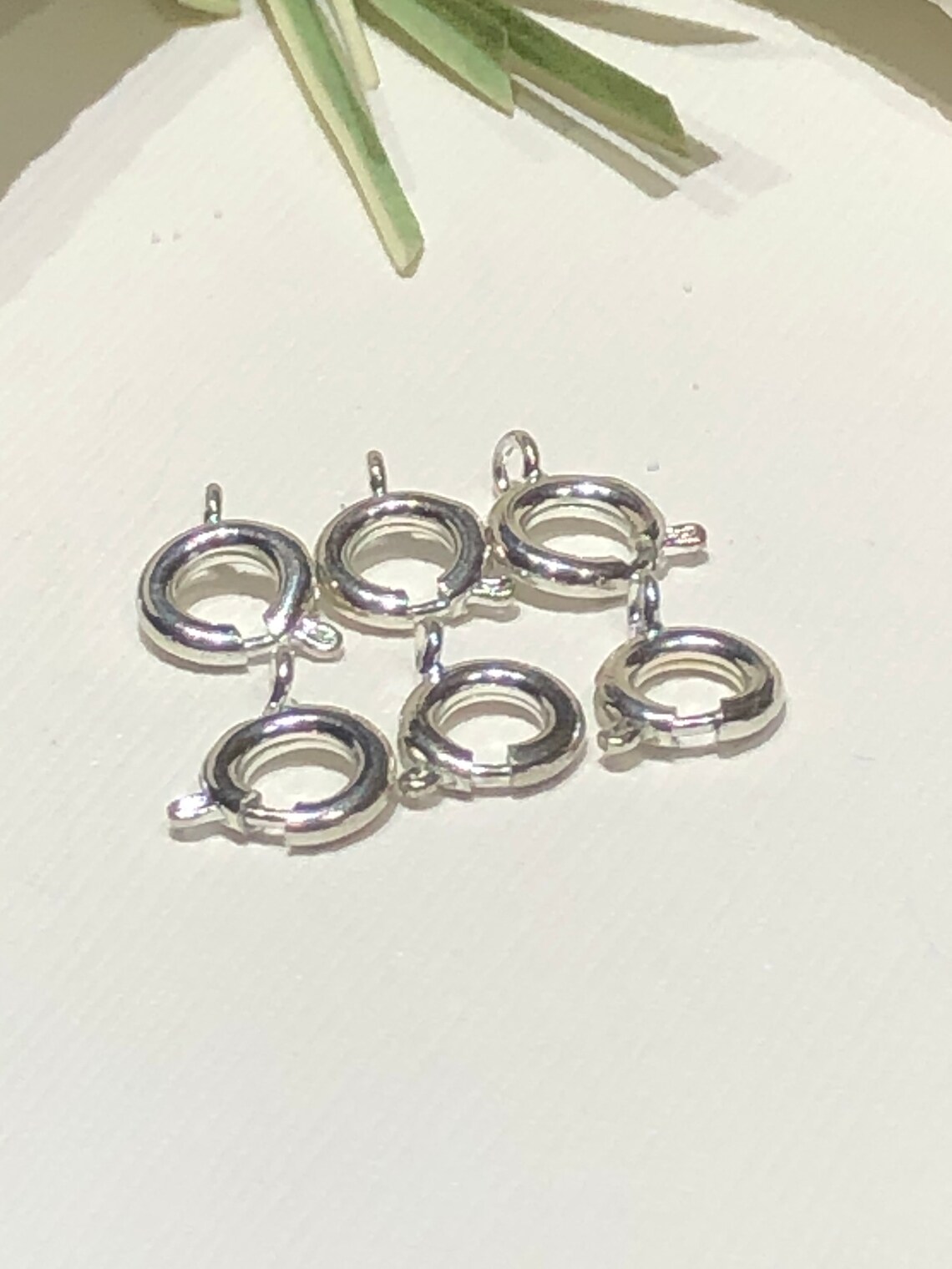 10 Piece 7mm Spring Ring Closure Clasps-silver Spring - Etsy