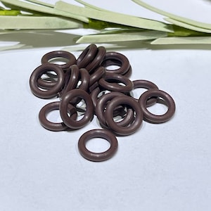 25 Piece - 10mm OD Dark Brown Rubber Rings-brown Rubber O Rings-for Use ...