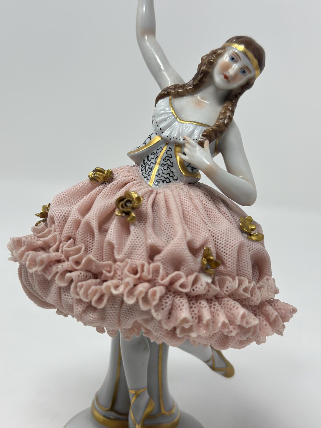 Antique German Dresden Lace Ballerina Figurine - Etsy