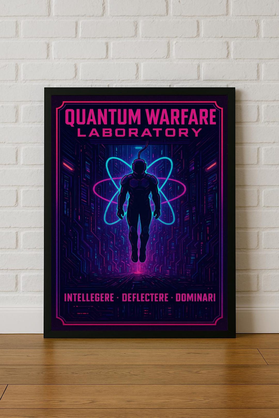 Quantum Warfare Laboratory Poster - Retro Futuristic Sci Fi Wall Art ...