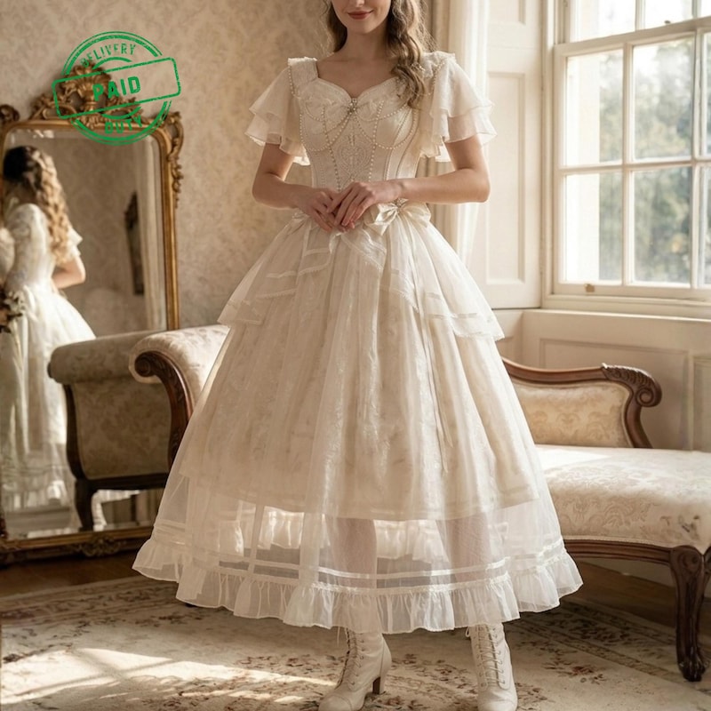 Victorian Lace Midi Dress - Etsy