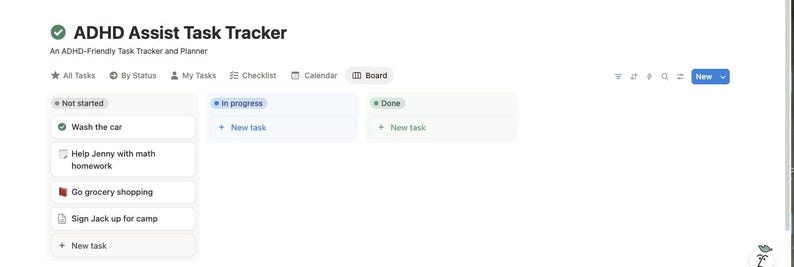 ADHD Assist Task Tracker - Etsy