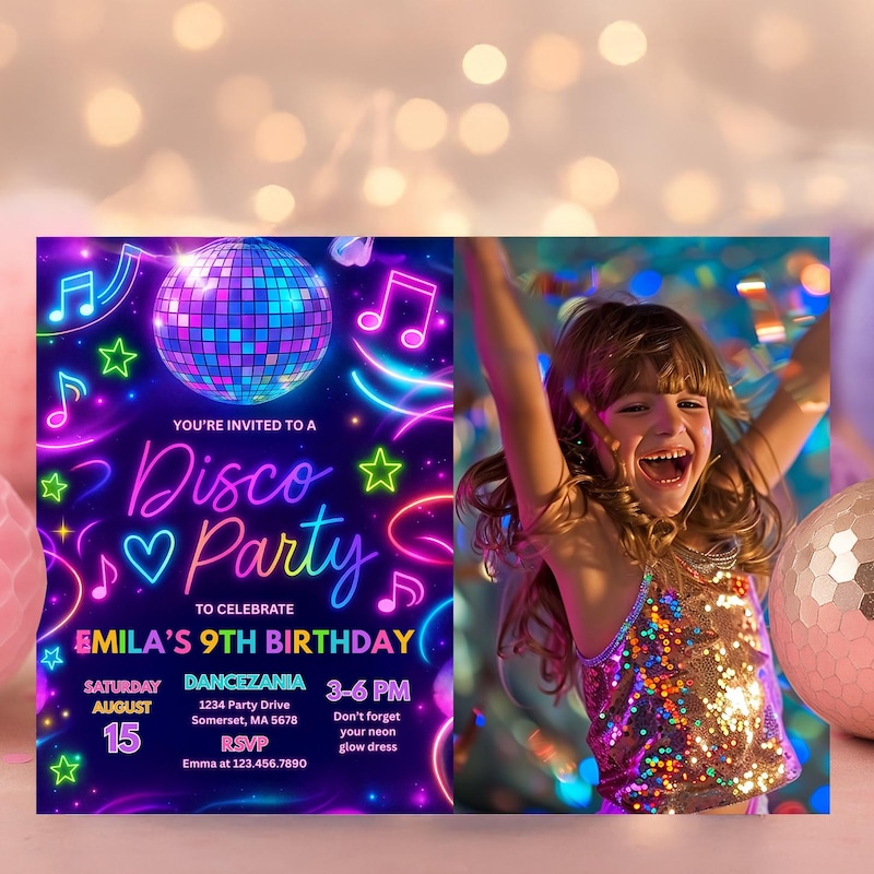 Italian Disco Invite - Etsy UK