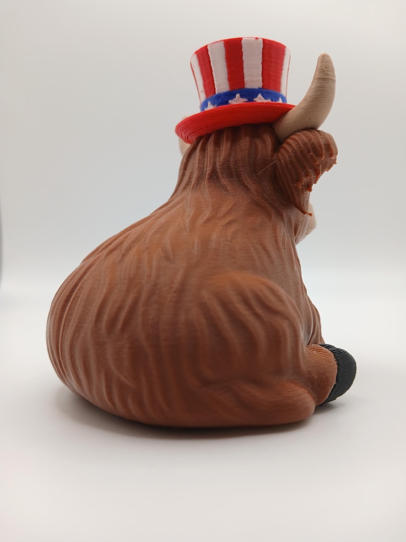 4th of July Highland Cow - 3D Printed Figurine - Etsy