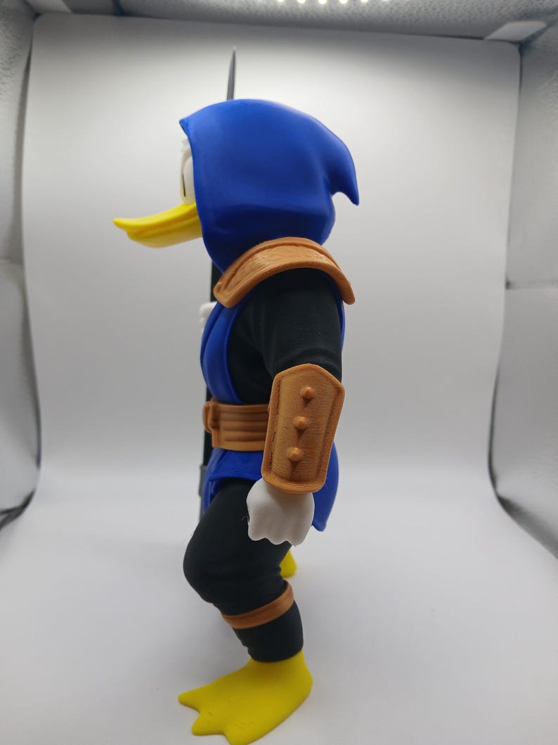 Warrior Duck Figurine 3D Printed – Cartoon Martial Arts Fighter ...