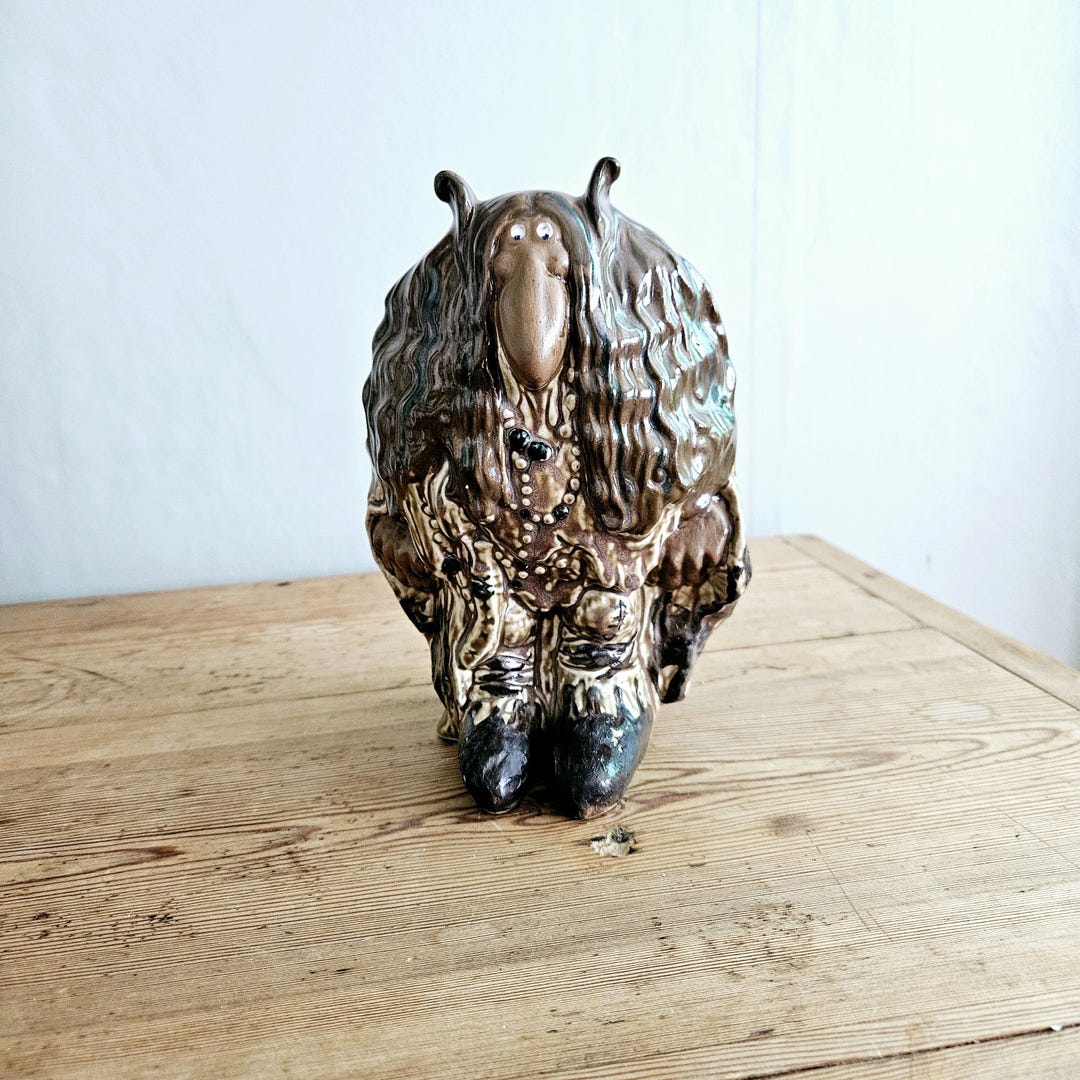 Vintage / Ceramic / John Bauer Big Troll / Troll Figurine / Troll ...