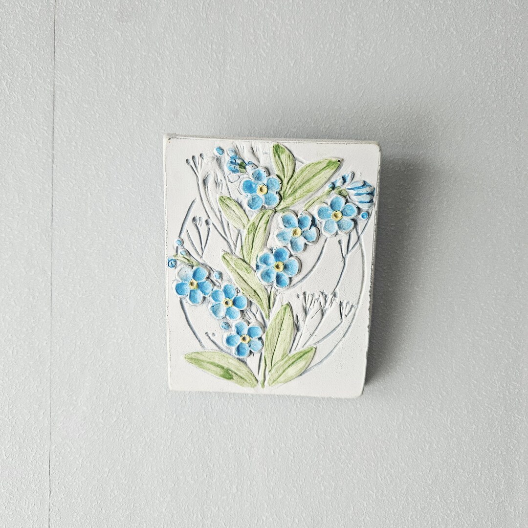 Flower Seramic Plaque / Ceramic Wall Decor / Wall Hanging / Wall Plaque ...