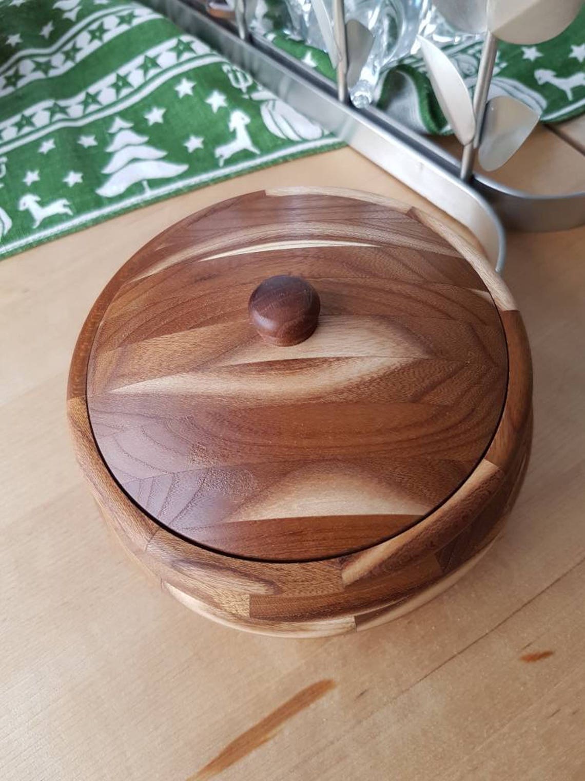 Wonderful Handmade Wood Turned Box With Lid 3 3/4 X 5 | Etsy