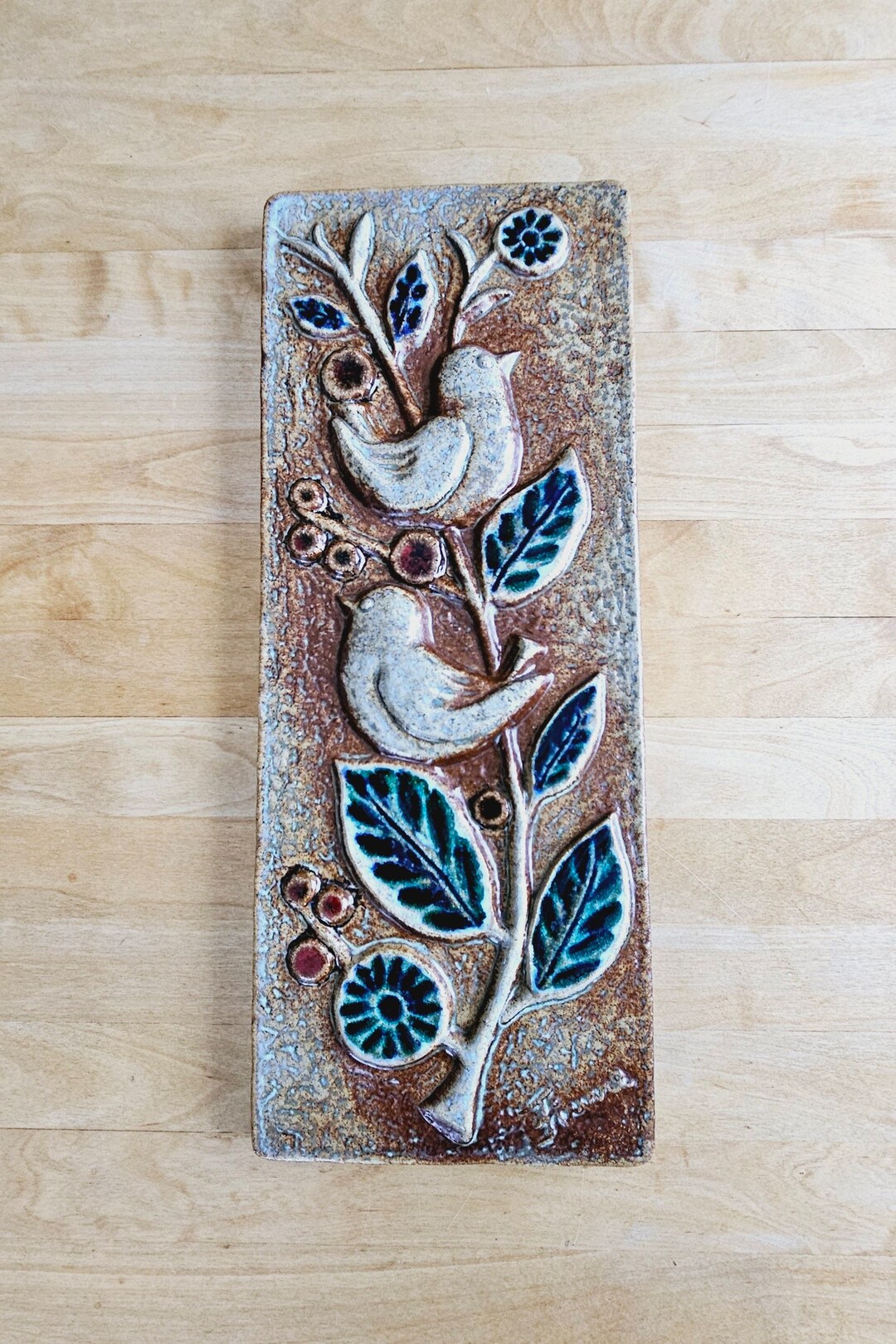Mid Century Modernist Birds Ceramic / Plaque /ceramic Wall Decor ...