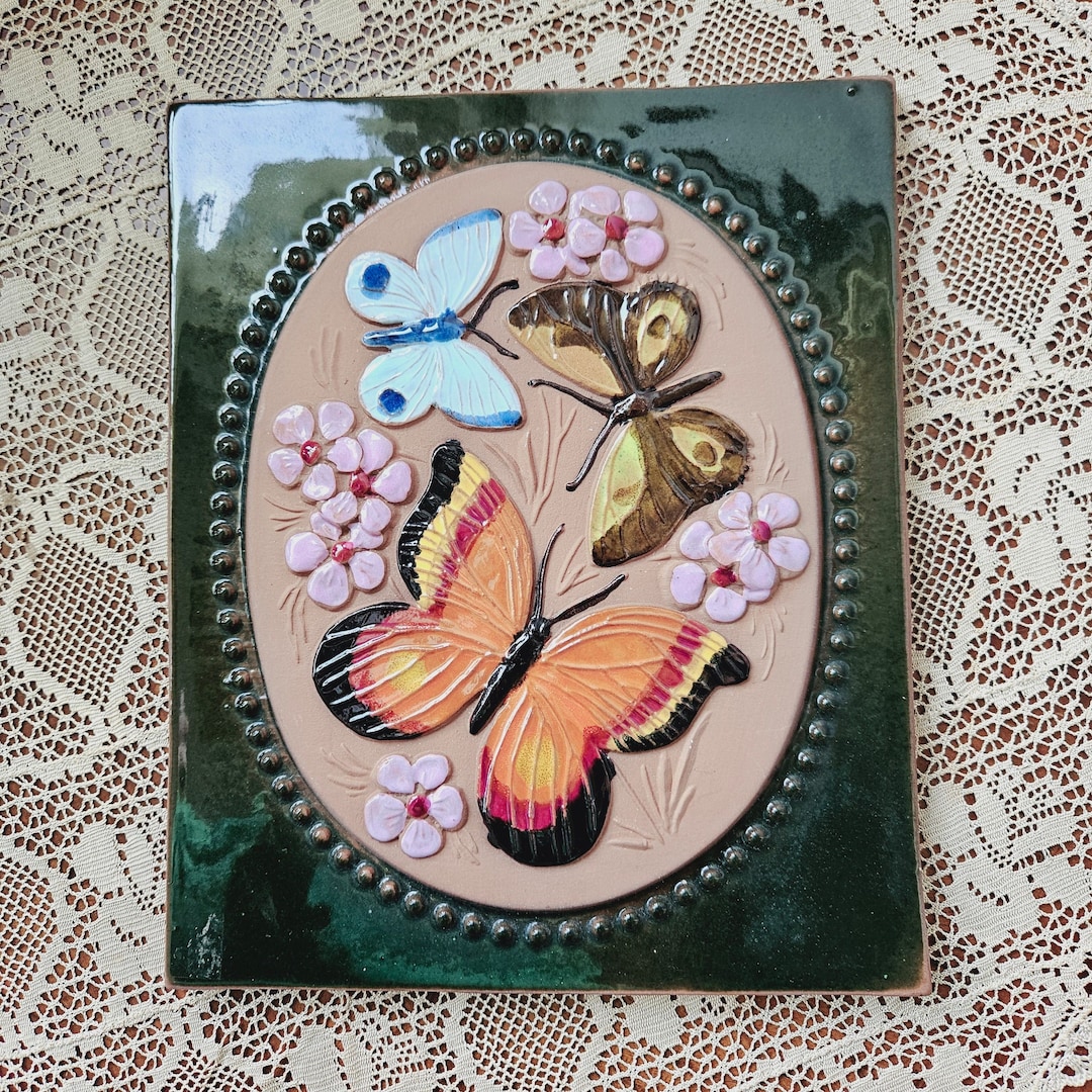 Mid Century / 9" X 7 1/2"/ Retro / Ceramic / Plaque / Wall Decor ...
