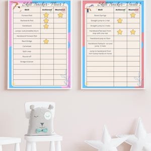 Gymnastics Skill Tracker for VAULT Only, With 3 Degrees of Difficulty ...