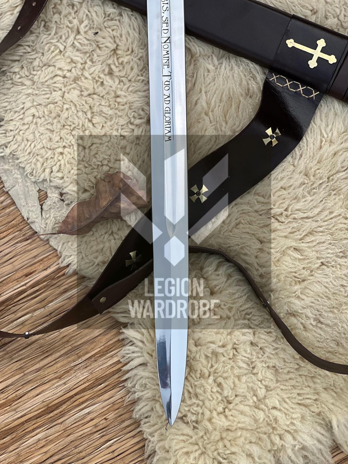 Templar Sword With Scabbard – Handmade Medieval Collectible, Knight ...